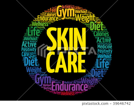 Skin care circle stamp word cloud - Stock Illustration [39646742] - PIXTA