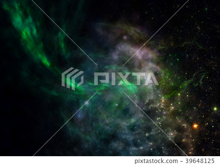 Small part of an infinite star field. 3D rendering - Stock Illustration ...