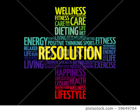 RESOLUTION word cloud collage - Stock Illustration [39649784] - PIXTA