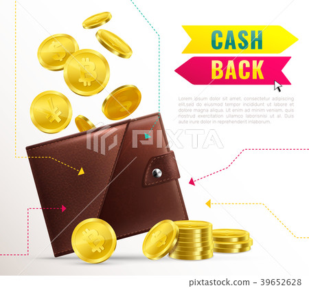 Realistic Wallet Poster-插圖素材 [39652628] - PIXTA圖庫