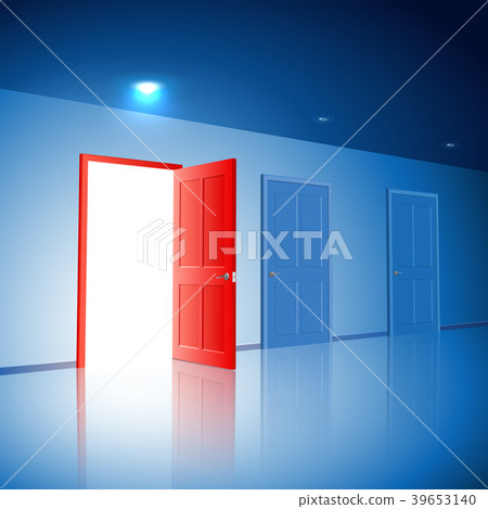 Door Open Choice Variant Chance Left - Stock Illustration [39653140 ...