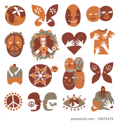 International Friendship Symbols Set - Stock Illustration [39655479 ...