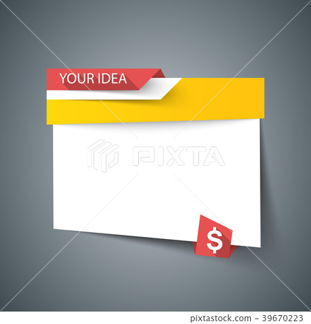 Paper banner - business infographic. - Stock Illustration [39670223 ...