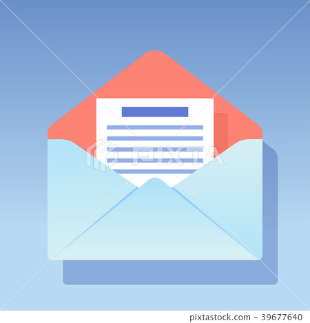 envelope blue icon - Stock Illustration [39677640] - PIXTA
