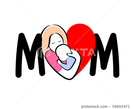 Mom lettering design - Stock Illustration [39693471] - PIXTA