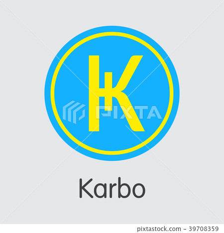 Karbo Cryptographic Currency. Vector KRB Pictogram - Stock Illustration ...