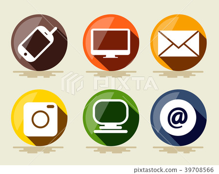 Technology Icons. Flat Design Computer - Stock Illustration [39708566 ...