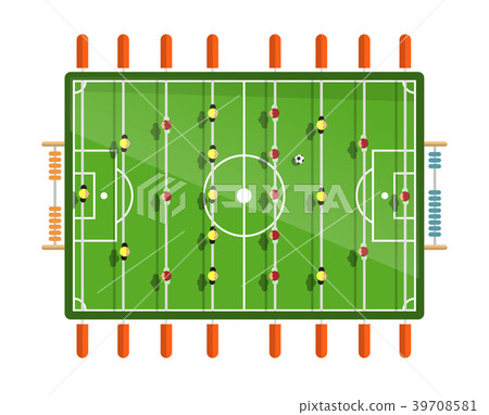 Table Football Vector Flat Design Illustration - Stock Illustration ...