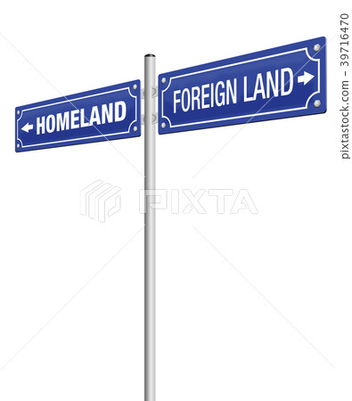 Foreign Land Homeland Street Sign - Stock Illustration [39716470] - PIXTA