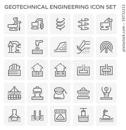 geotechnical engineering icon - Stock Illustration [39732212] - PIXTA