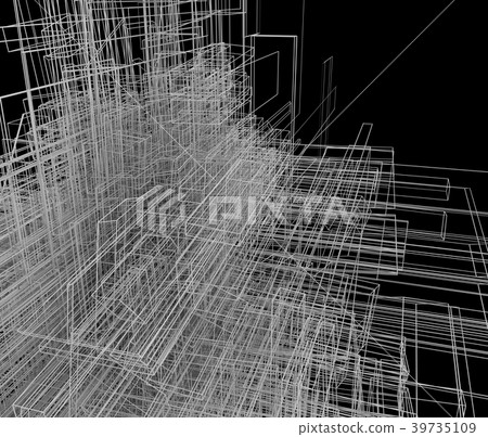 Wireframe object - Stock Illustration [39735109] - PIXTA