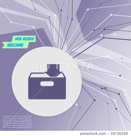 download to hdd icon on purple abstract modern bac-插圖素材 [39736209 ...