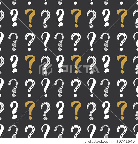Questions marks seamless pattern, doodle vector - Stock Illustration ...