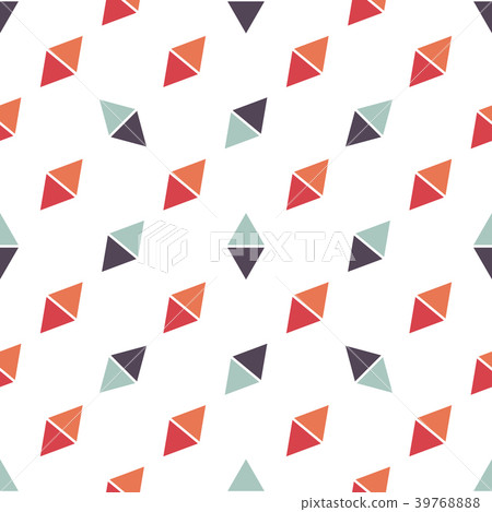 Seamless pattern with blue and red triangles - Stock Illustration ...