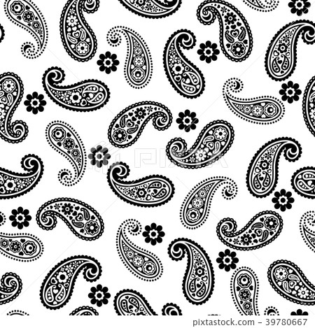 Cute Paisley Pattern, - Stock Illustration [39780667] - PIXTA