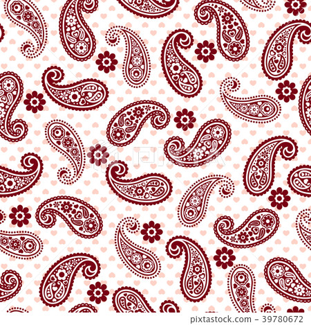 Cute Paisley Pattern, - Stock Illustration [39780672] - PIXTA