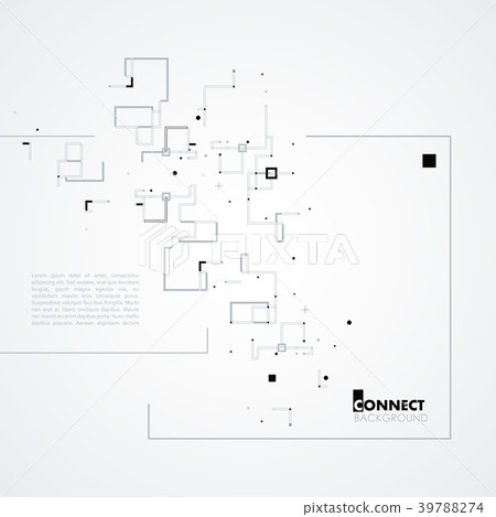 Line, square, circle elements - Stock Illustration [39788274] - PIXTA