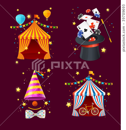 Realistic Detailed 3d Circus Set. Vector - Stock Illustration [39789693 ...