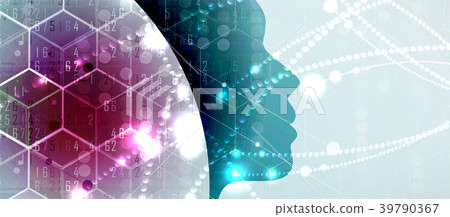 Artificial intelligence. Technology web background - Stock Illustration ...