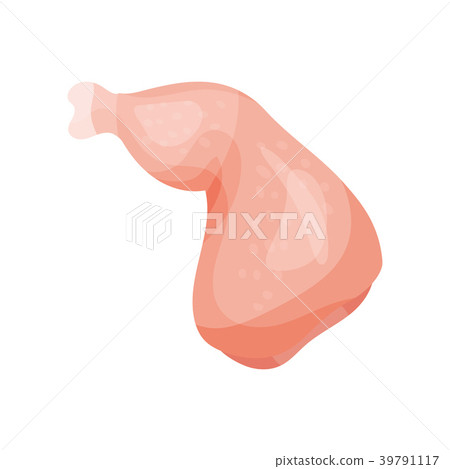 Raw chicken leg, part of chicken carcass vector - Stock Illustration ...