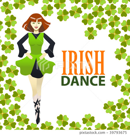 Light Irish Dance Studio Template in Cartoon Style - Stock Illustration ...