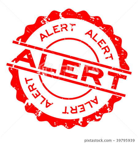 Grunge red alert word round rubber seal stamp - Stock Illustration ...