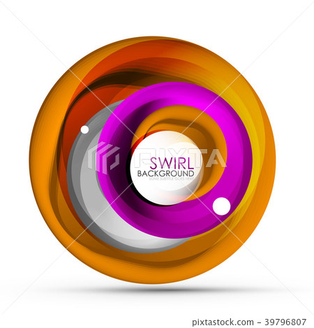 Spiral swirl flowing lines 3d vector abstract - Stock Illustration ...