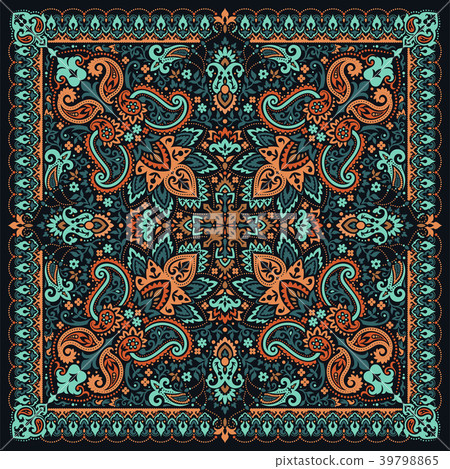 Paisley Bandana print - Stock Illustration [39798865] - PIXTA