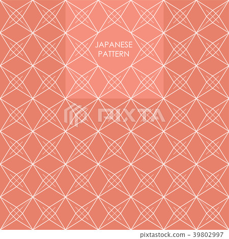 Japanese pattern vector. Pink geometric background-插圖素材 [39802997 ...