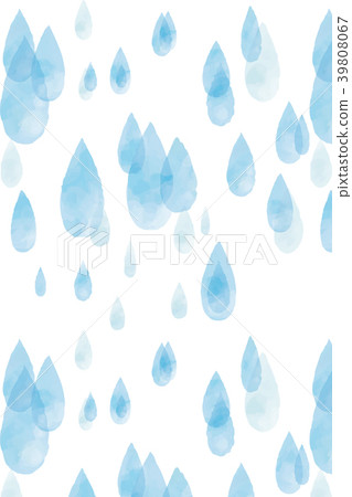 Watercolor style light blue drop pattern - Stock Illustration [39808067 ...