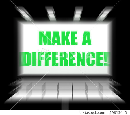 Make a Difference Sign Displays Motivation - Stock Illustration ...