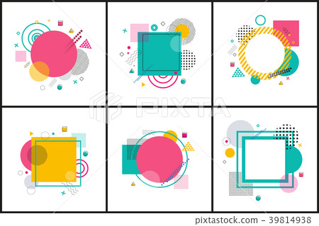 Collection of Abstract Posters Vector Illustration - Stock Illustration ...