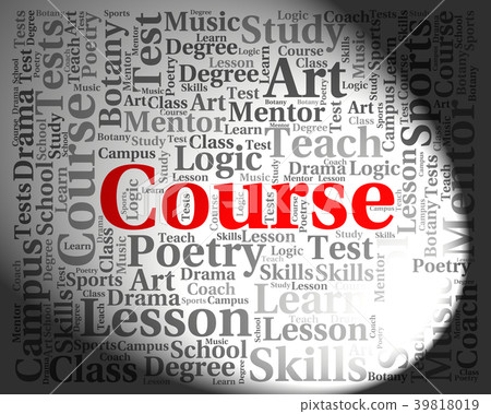 Course Word Represents Program Learned - Stock Illustration [39818019 ...