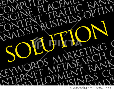 Solution word cloud collage - Stock Illustration [39820633] - PIXTA