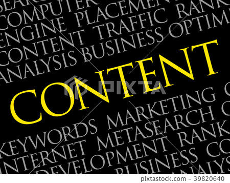 CONTENT word cloud - Stock Illustration [39820640] - PIXTA