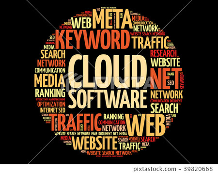 Cloud Software word cloud - Stock Illustration [39820668] - PIXTA