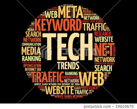 Tech Trends word cloud collage - Stock Illustration [39820670] - PIXTA