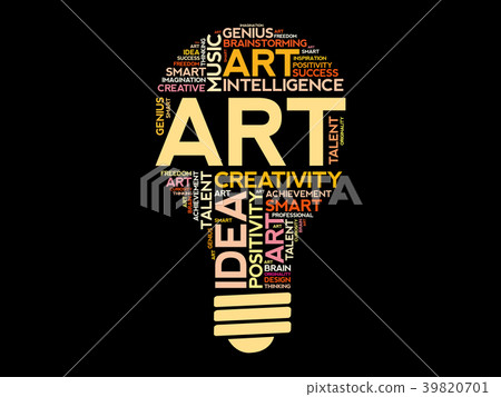 ART bulb word cloud collage - Stock Illustration [39820701] - PIXTA