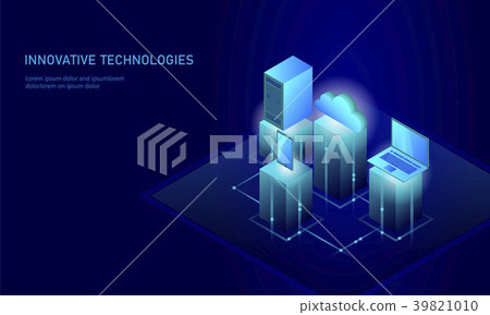 Isometric security cloud storage business concept - Stock Illustration ...