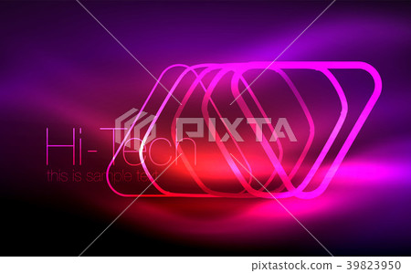 Glowing vector triangle geometric shapes in dark - Stock Illustration ...