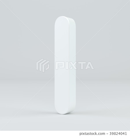 White small letter L on studio light background - Stock Illustration ...