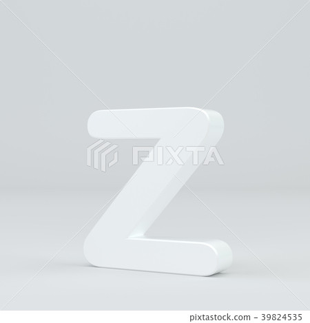 White small letter Z on studio light background - Stock Illustration ...
