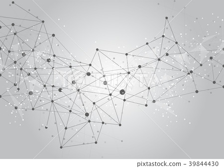 Dots and lines connected together - Stock Illustration [39844430] - PIXTA