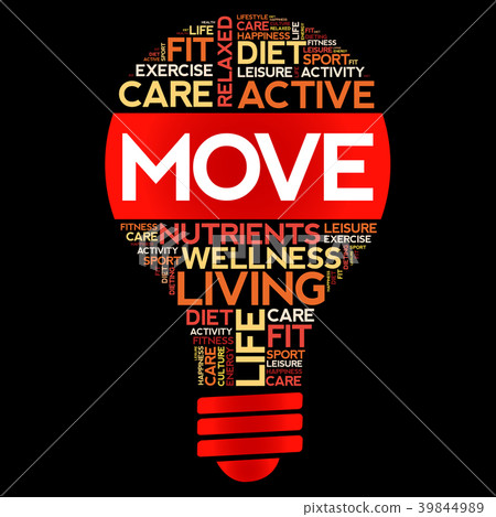 MOVE bulb word cloud collage - Stock Illustration [39844989] - PIXTA