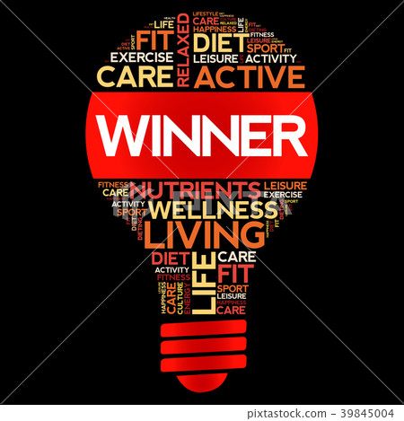 Winner bulb word cloud collage - Stock Illustration [39845004] - PIXTA