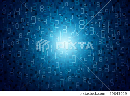 Blue abstract digital numbers background design - Stock Illustration ...