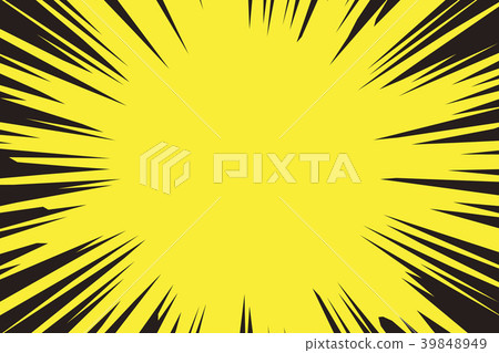 背景材料，集中線，漫畫書，動畫，表達，影響，輻射，速度感，加速度，複製空間，光線-插圖素材 [39848949] - PIXTA圖庫