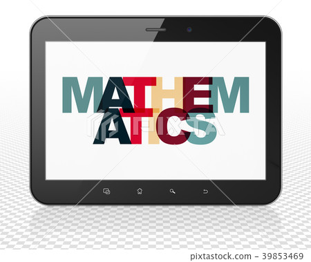 Learning concept: Tablet Pc Computer with - Stock Illustration ...