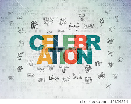 Holiday concept: Celebration on Digital Data Paper - Stock Illustration ...
