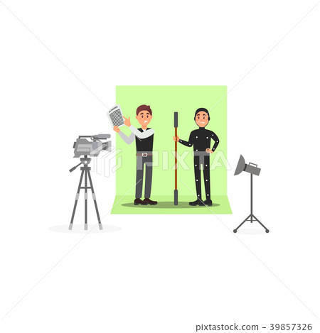 Screenwriter and actor working on the film - Stock Illustration ...